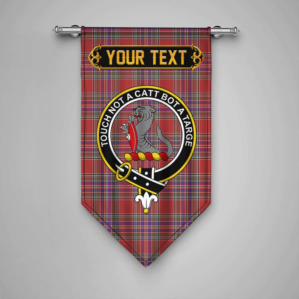 MacBean (MacBain) Weathered Clan Badge Tartan Gonfalon Personalize ...