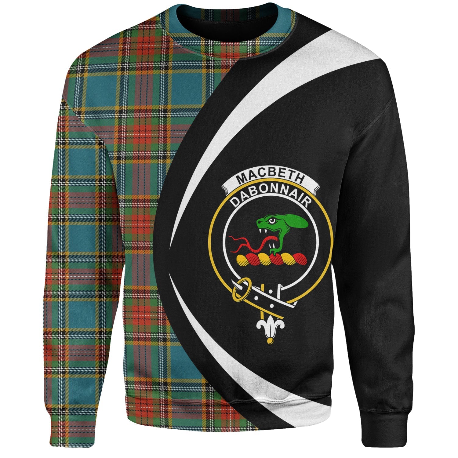 MacBeth Ancient Clan Badge Tartan Sweatshirt Circle Style Personalized ...