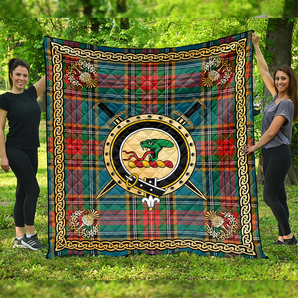 MacBeth Ancient Clan Badge Tartan Premium Quilt Celtic Shield | Celticprime.com – celticprime