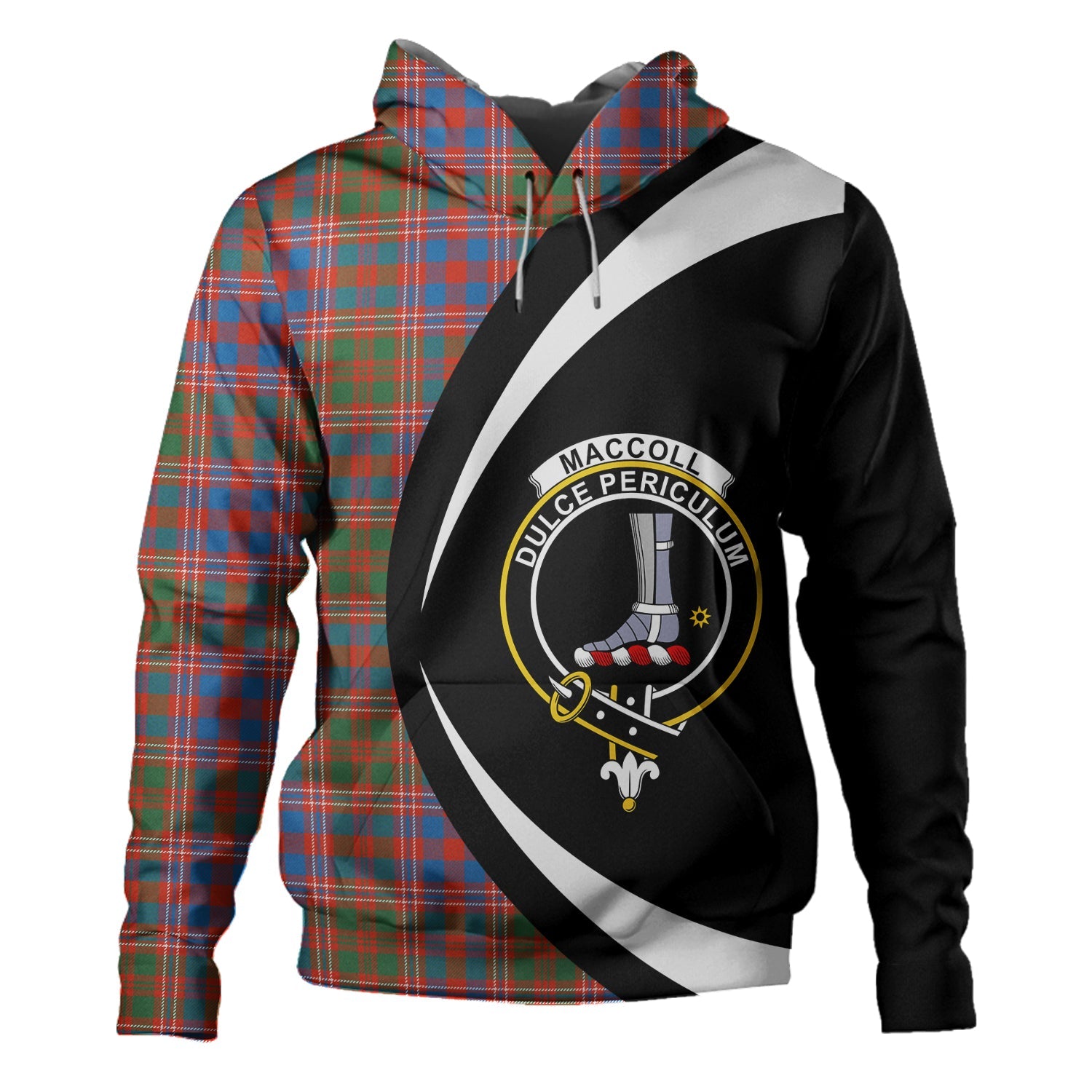 MacColl (MacCall) Ancient Clan Badge Tartan Hoodie Circle Style ...