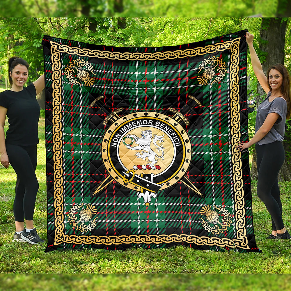 MacDiarmid Modern Clan Badge Tartan Premium Quilt Celtic Shield ...