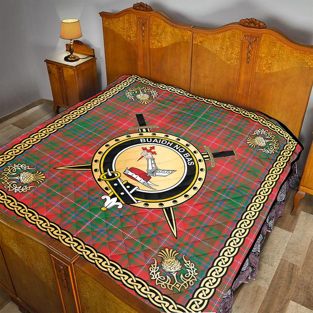 MacDougall Ancient Clan Badge Tartan Premium Quilt Celtic Shield | Celticprime.com – celticprime