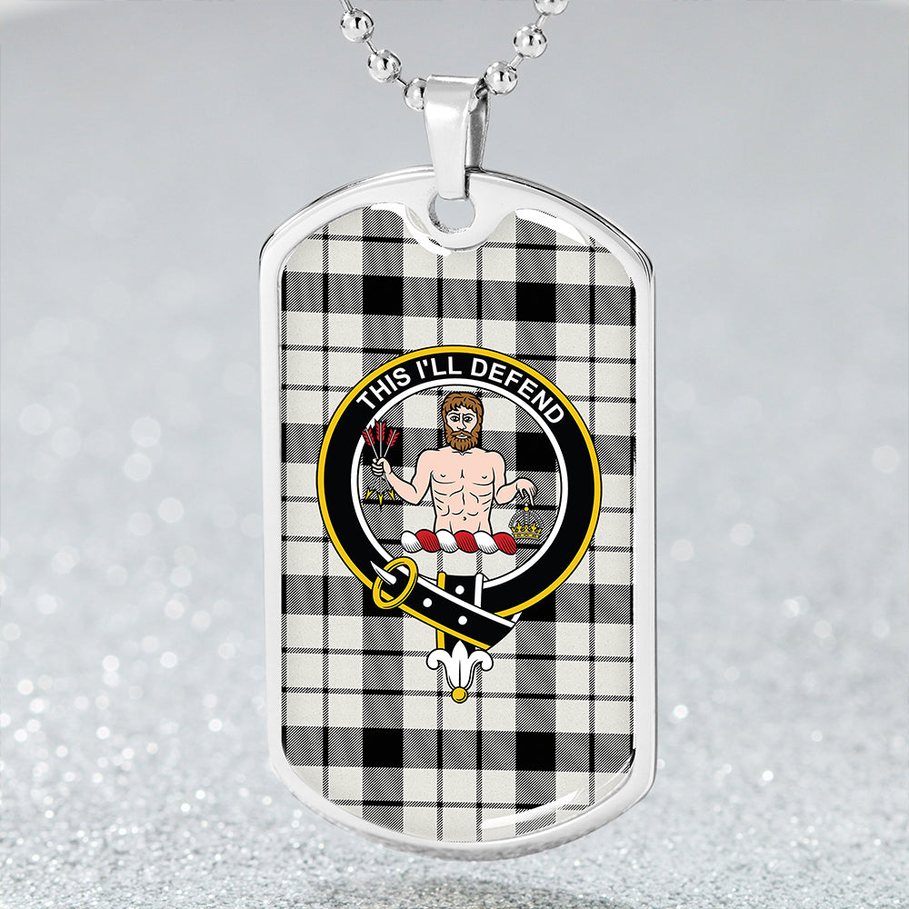 MacFarlane Black and White (Wallace/Wallas Dress #3) Ancient Clan Badge ...