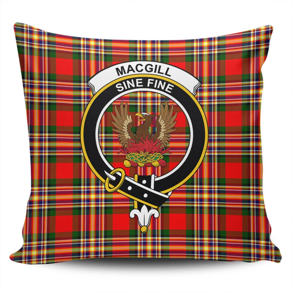 MacGill Modern Tartan Classic Crest Pillow Cover | Celticprime.com ...