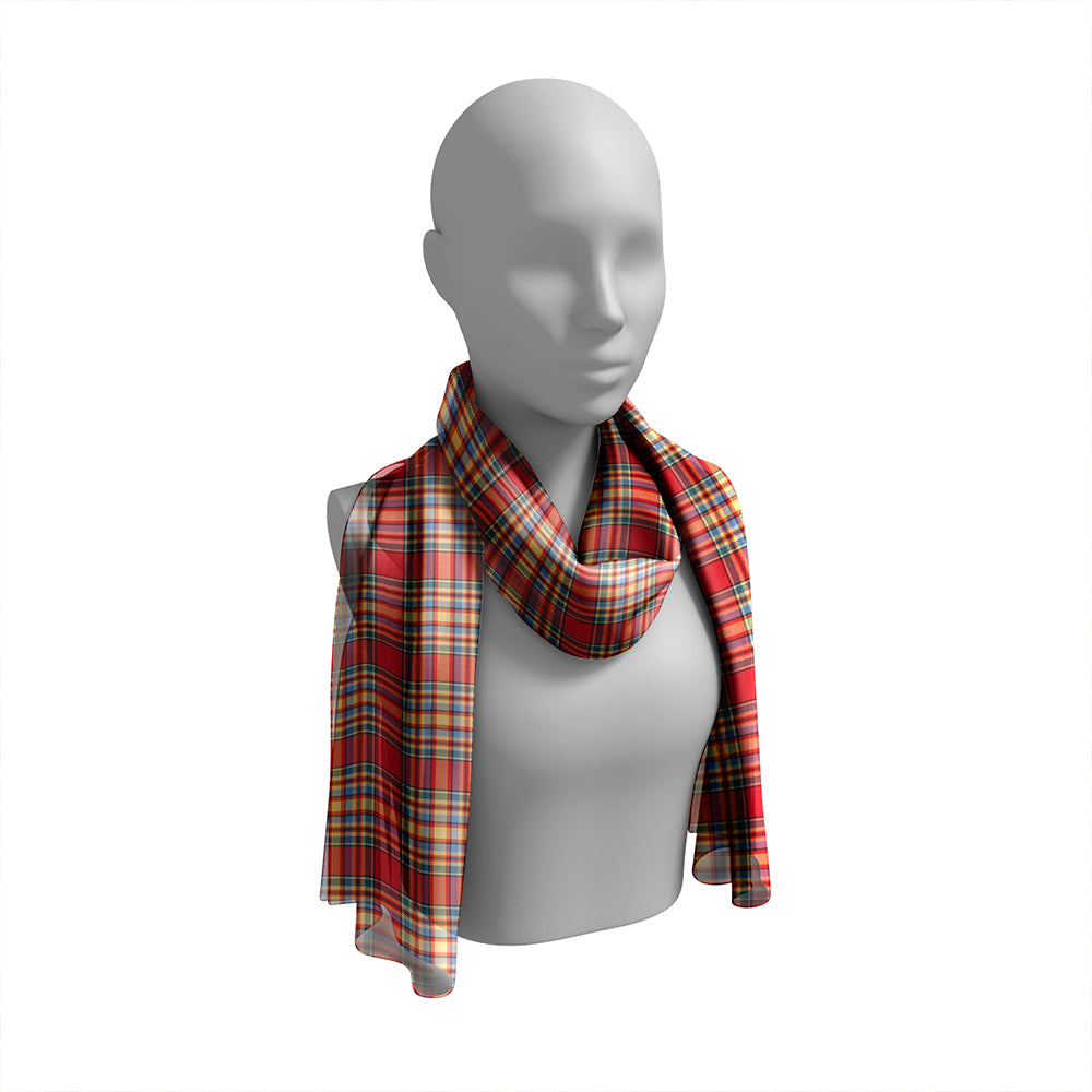 MacGlashan Breacan Glas Weathered Tartan Classic Silk Habotai Long Sca ...