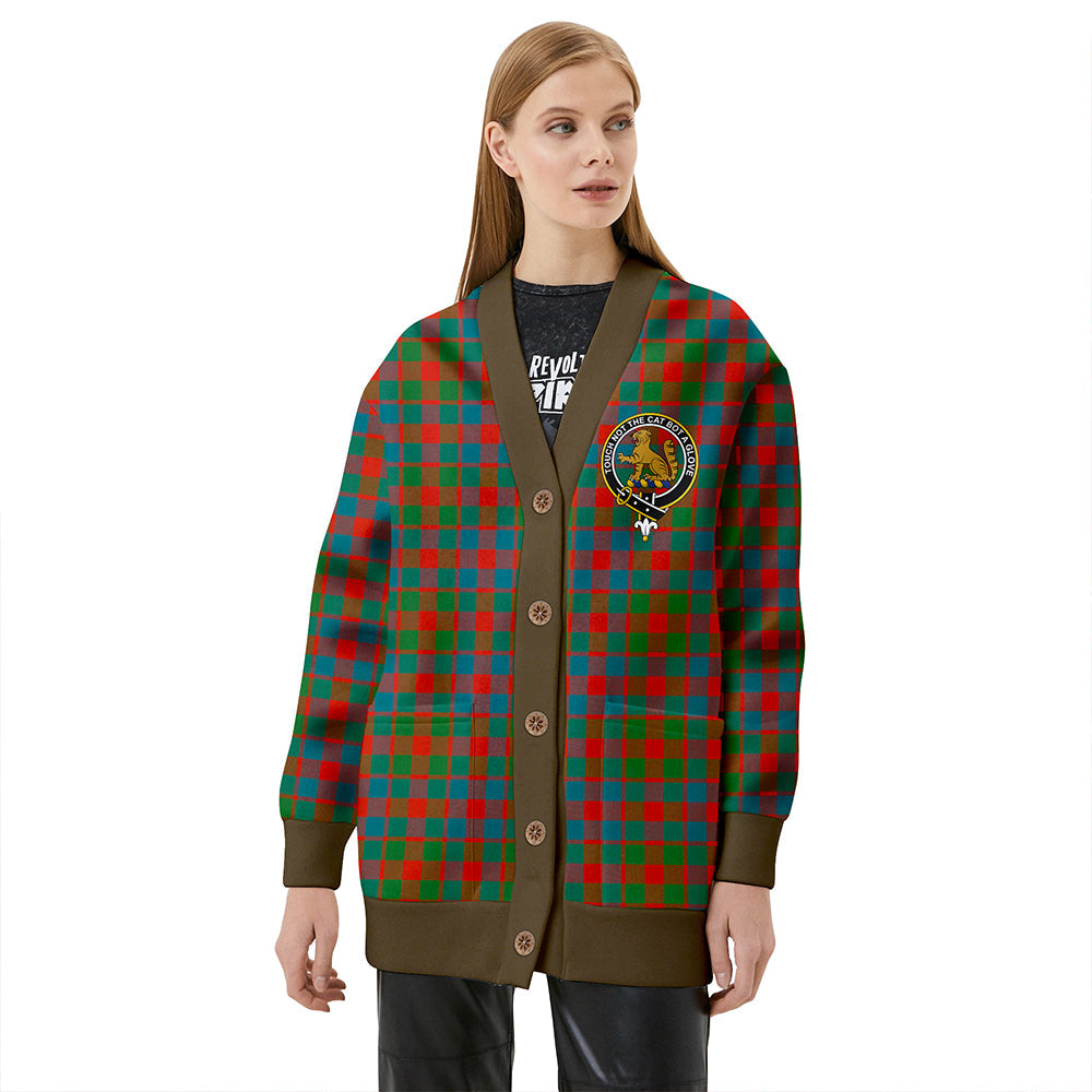 MacGowan (Gow) Ancient Clan Badge Tartan V-neck Cardigan | Celticprime ...