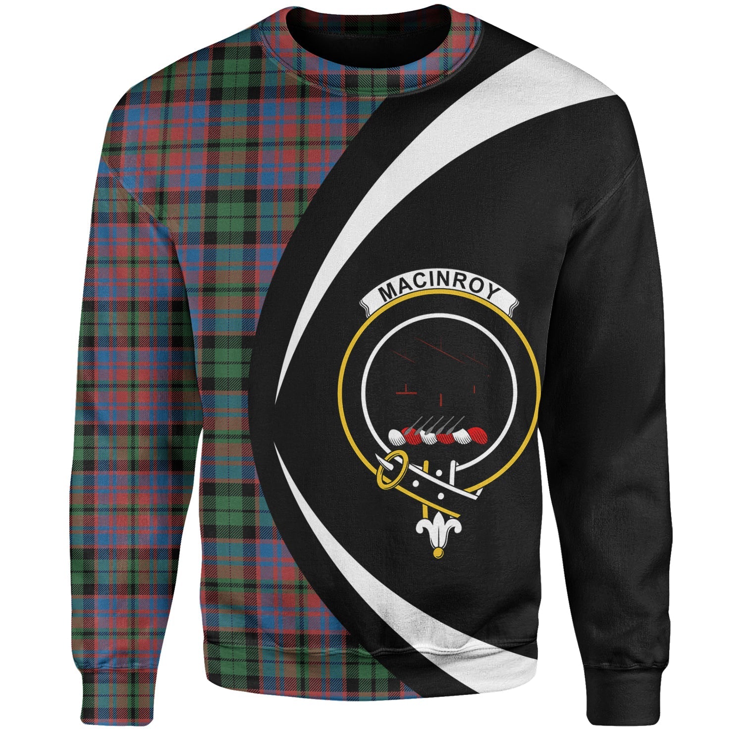 MacInroy Ancient Clan Badge Tartan Sweatshirt Circle Style Personalized ...