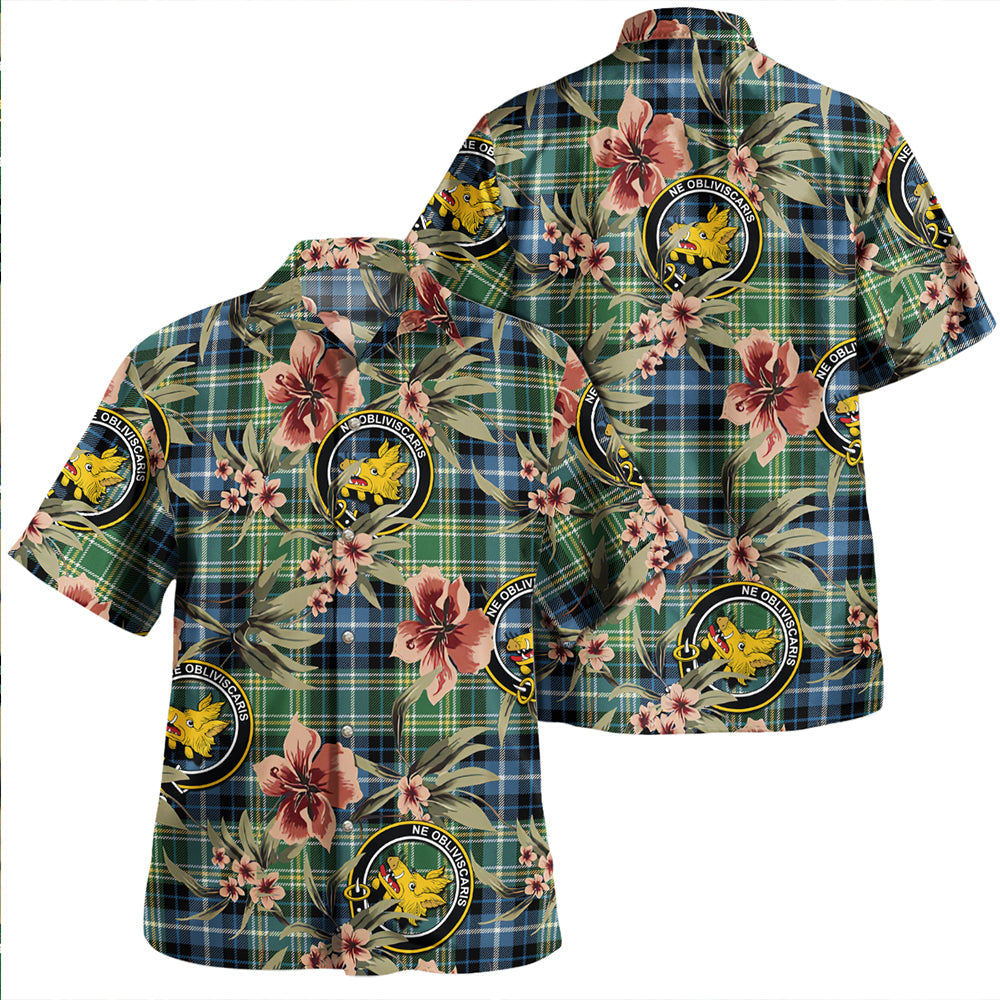 MacKellar Ancient Clan Badge Tartan Aloha Hawaiian Shirt Tropical Old ...