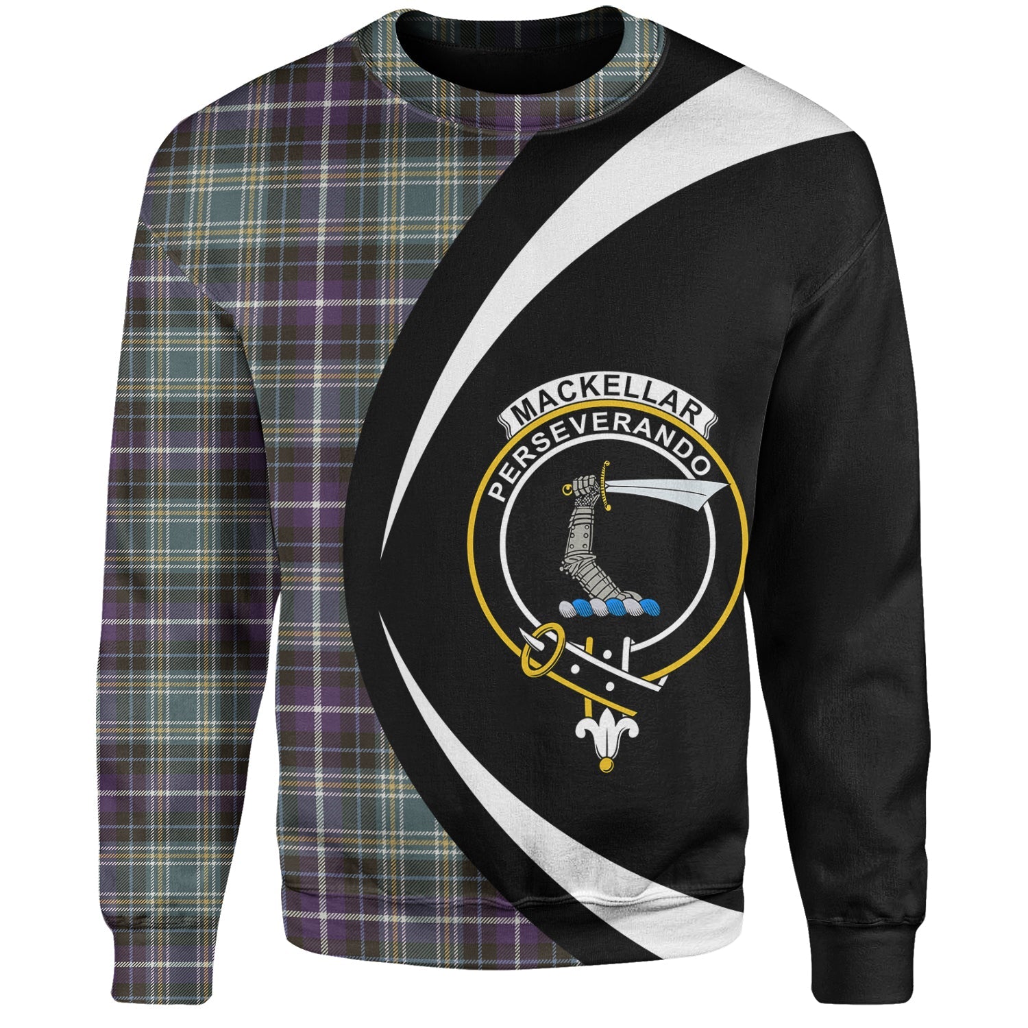MacKellar Weathered Clan Badge Tartan Sweatshirt Circle Style ...