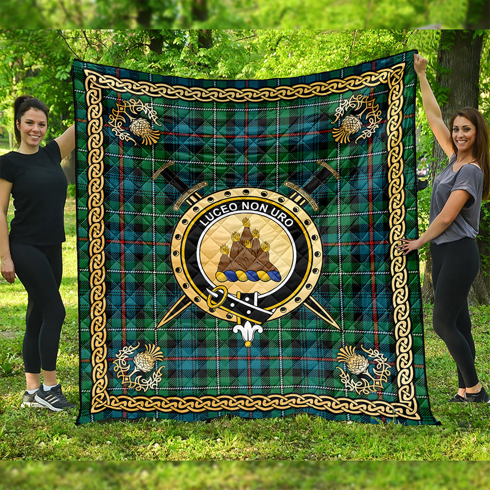 MacKenzie Ancient Clan Badge Tartan Premium Quilt Celtic Shield ...