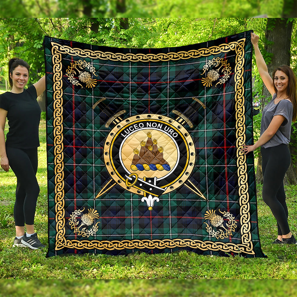 MacKenzie Modern Clan Badge Tartan Premium Quilt Celtic Shield ...