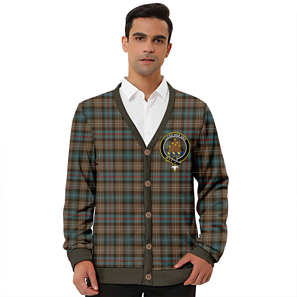MacKenzie Weathered Clan Badge Tartan V-neck Cardigan | Celticprime.com ...