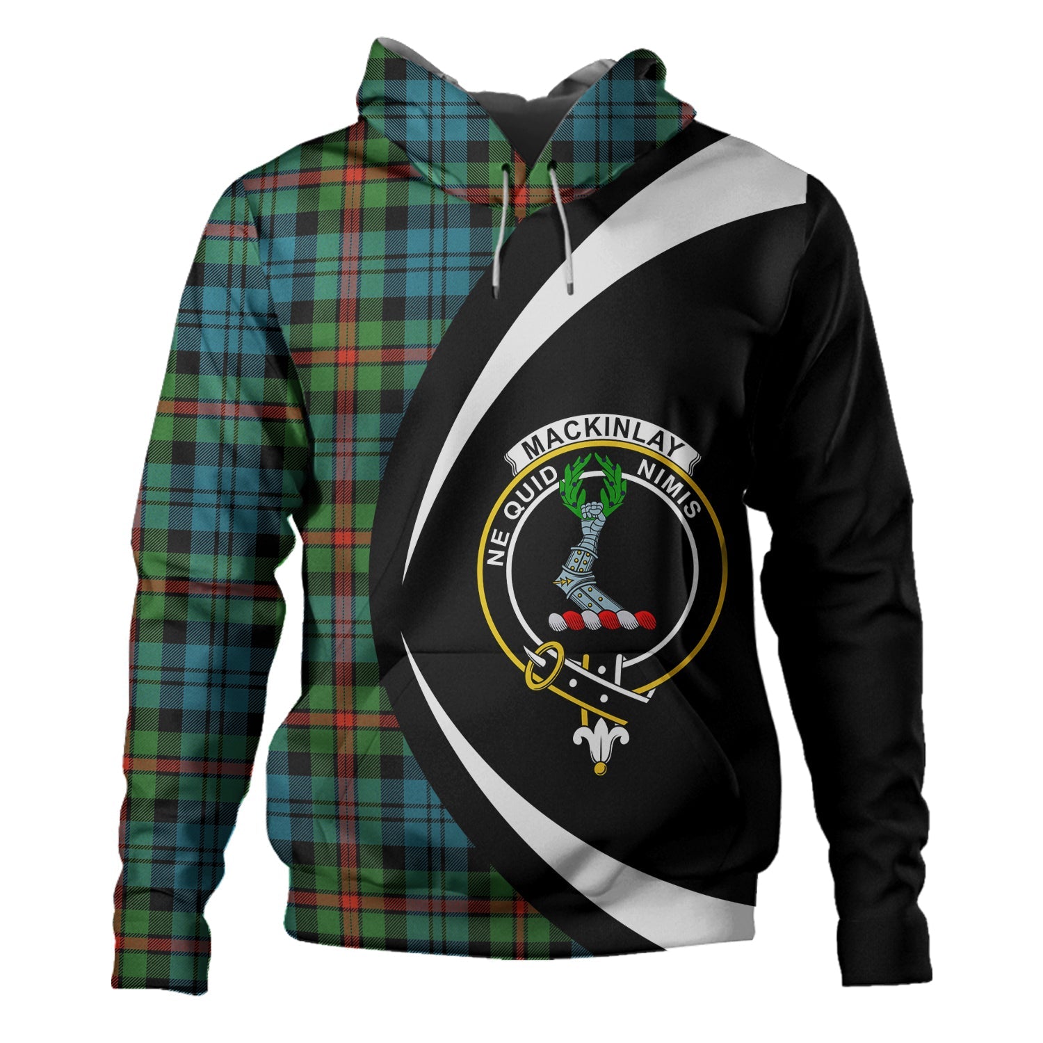 MacKinlay Ancient Clan Badge Tartan Hoodie Circle Style | Celticprime ...
