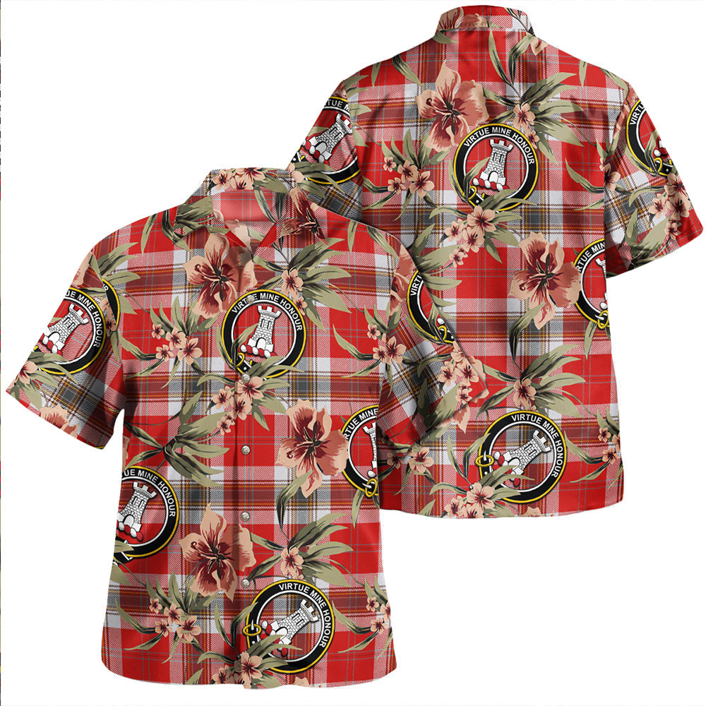 MacLean of Duart Dress Red Modern Clan Badge Tartan Aloha Hawaiian Shirt Tropical Old Style ...