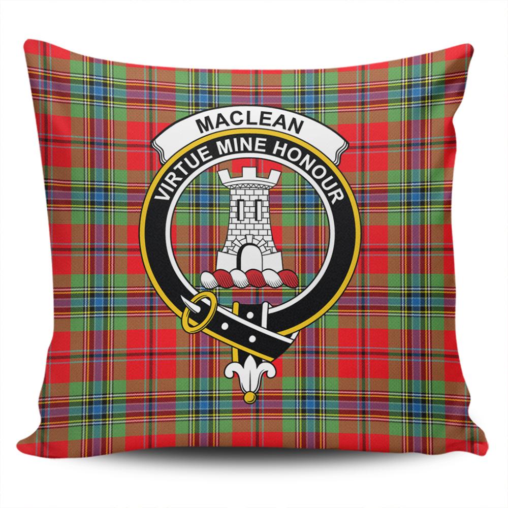 MacLean of Duart Modern Tartan Classic Crest Pillow Cover | Celticprime ...