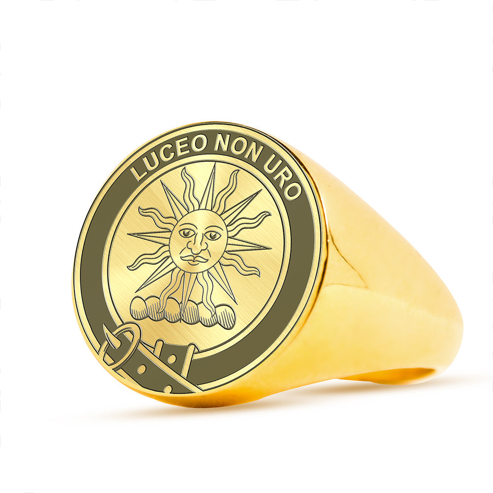 MacLeod Clan Badge Engraved Signet Ring | Celticprime.com – celticprime