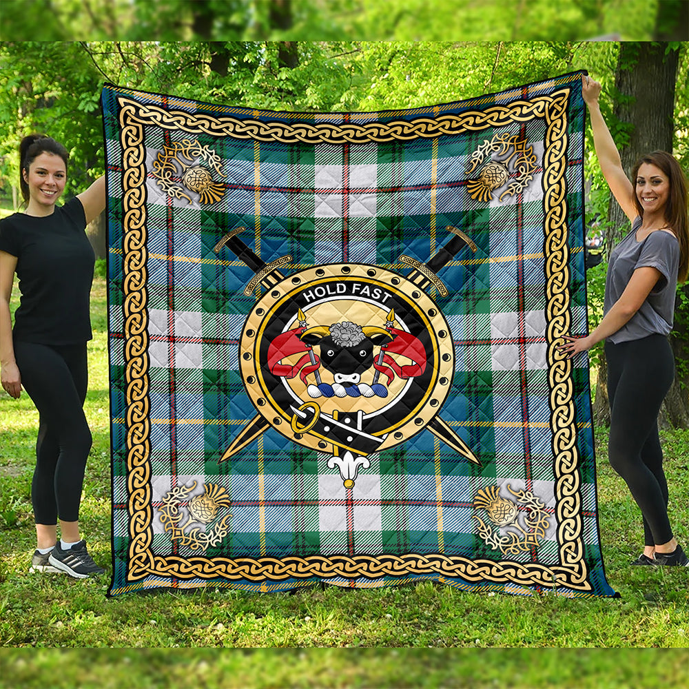 MacLeod of California Ancient Clan Badge Tartan Premium Quilt Celtic ...