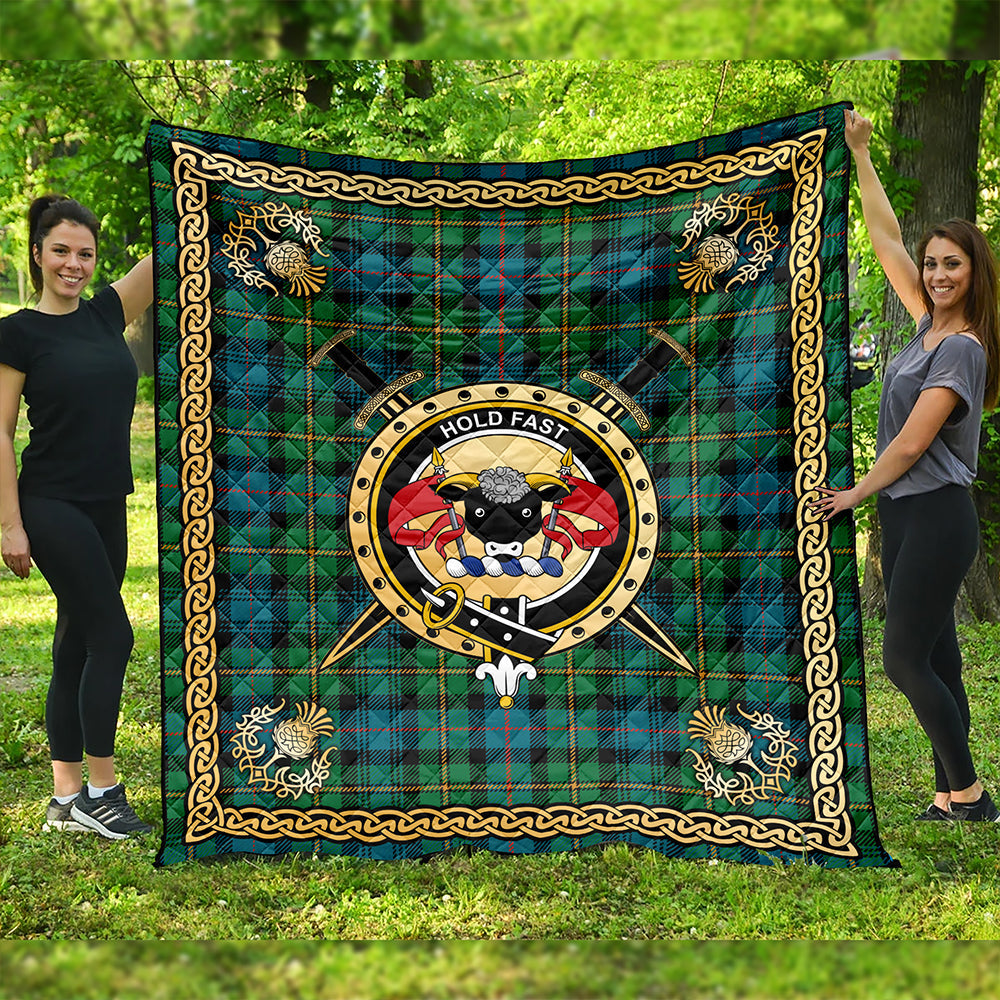 MacLeod of Skye Ancient Clan Badge Tartan Premium Quilt Celtic Shield ...
