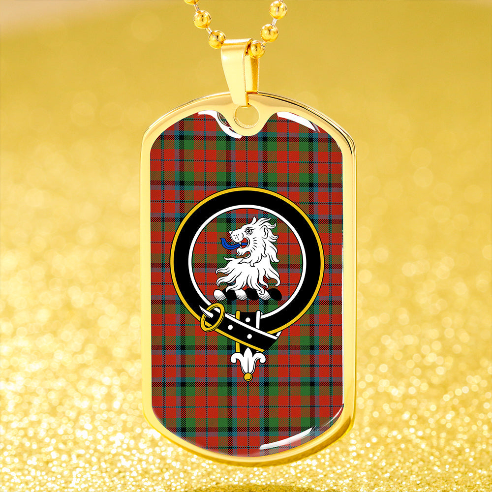 MacNaughton Ancient Clan Badge Classic Tartan Dog Tag Necklace ...