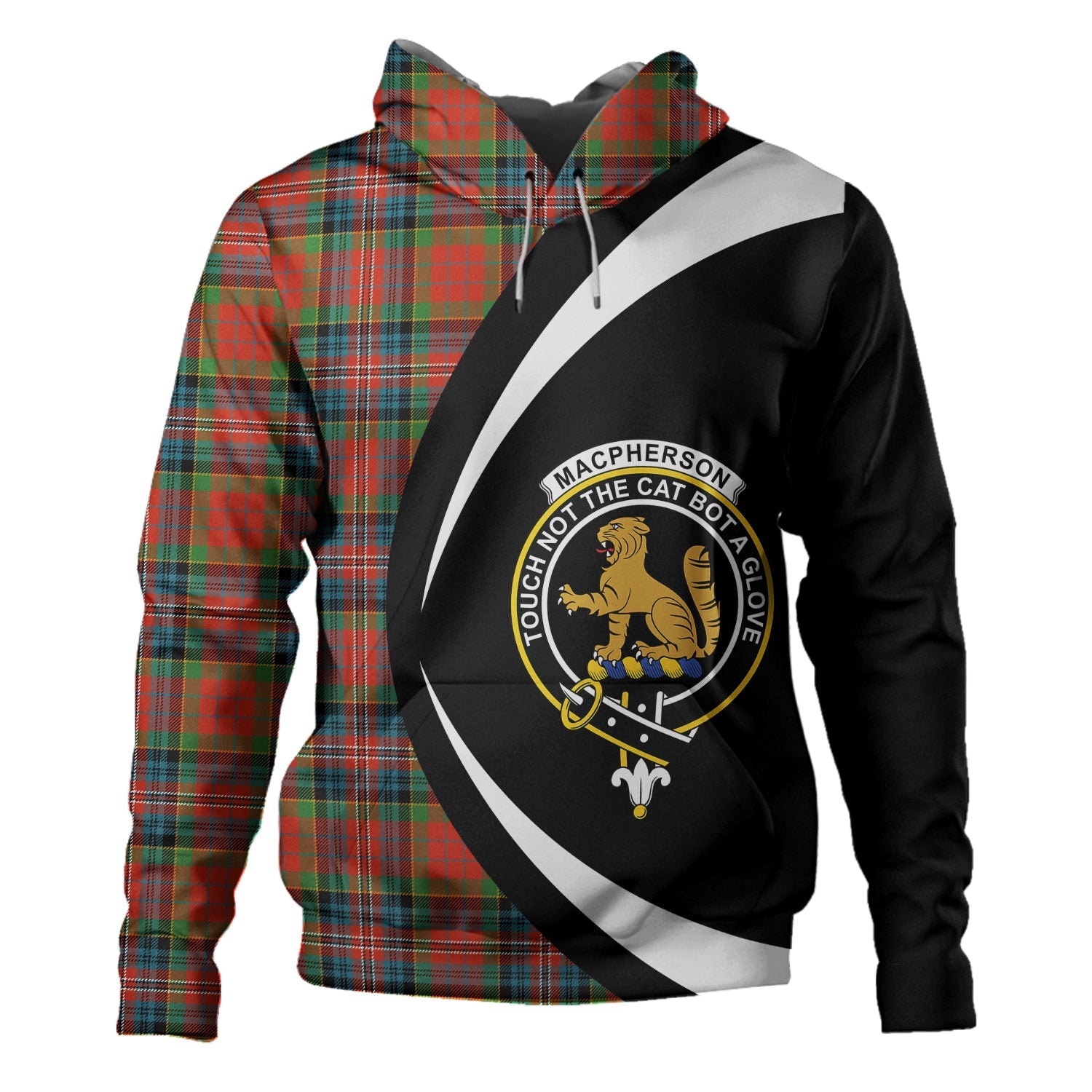 MacPherson Ancient Clan Badge Tartan Hoodie Circle Style | Celticprime ...