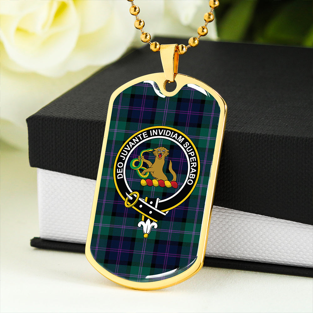 MacThomas (Thompson/Thomson) Modern Clan Badge Classic Tartan Dog Tag ...