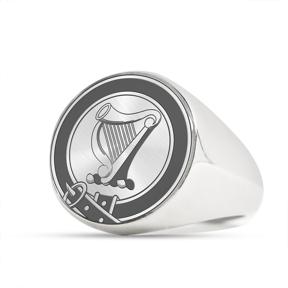 MacWhirter Clan Badge Engraved Signet Ring | Celticprime.com – celticprime