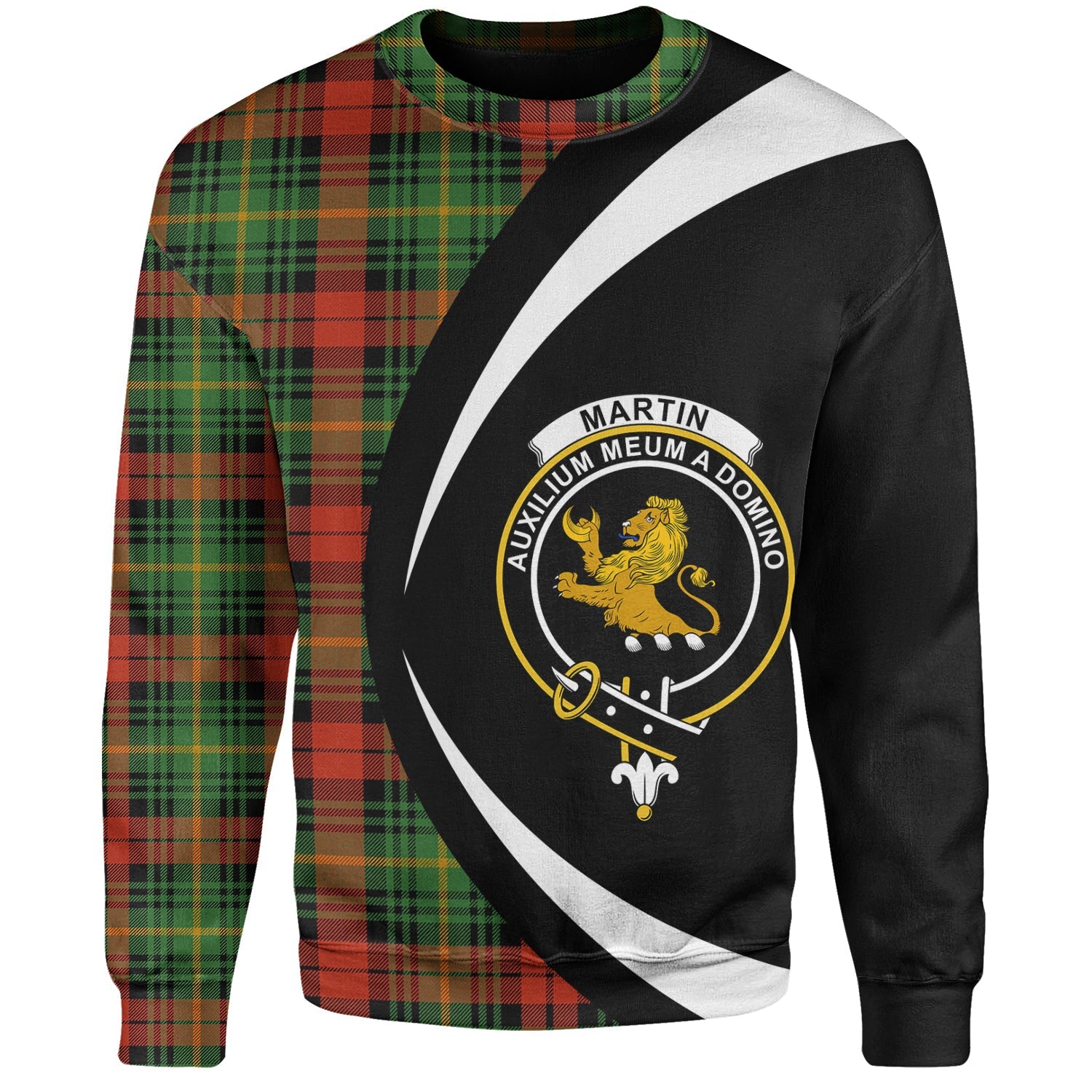 Martin Ancient Clan Badge Tartan Sweatshirt Circle Style Personalized ...