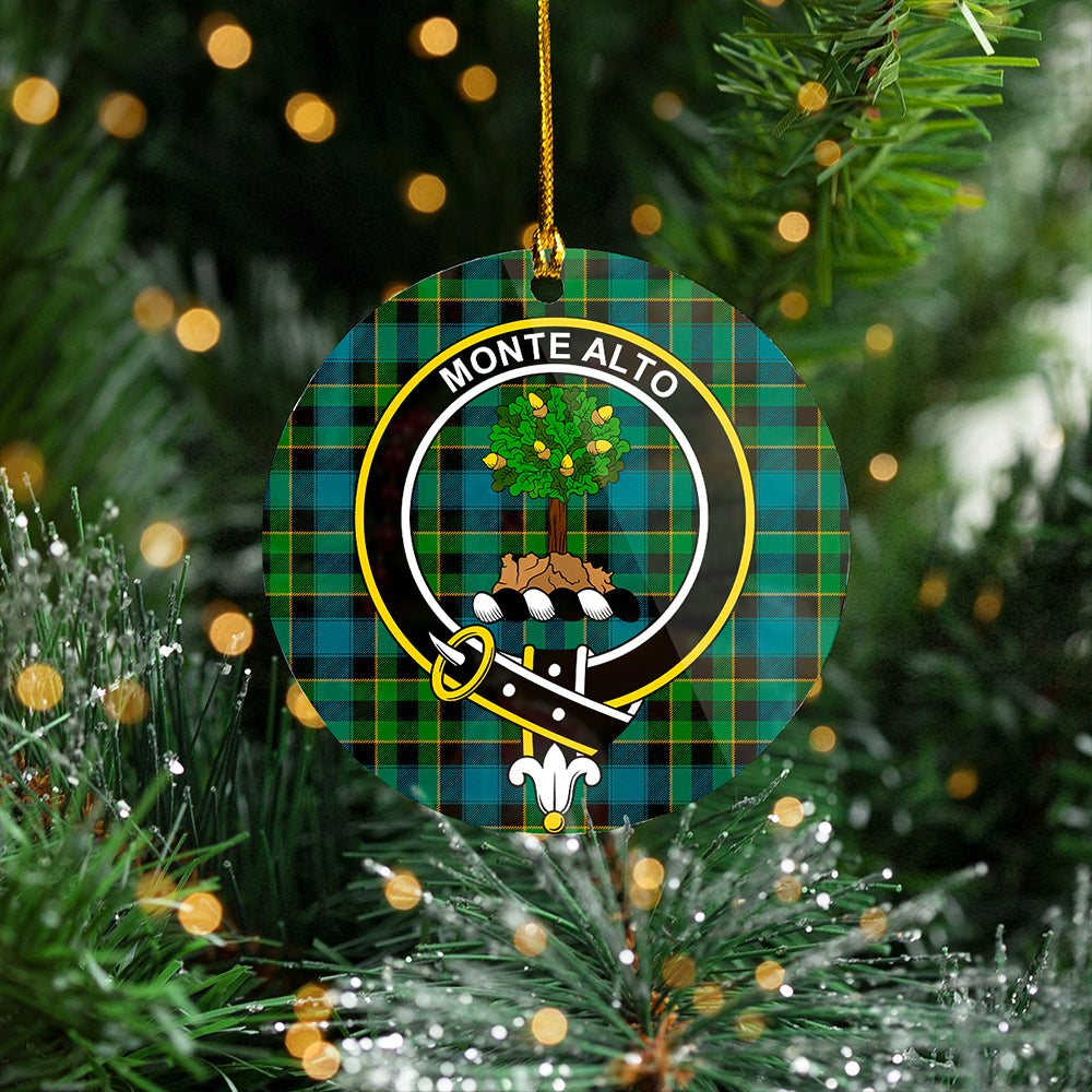 Mowat Ancient Clan Badge Tartan Plastic Christmas Ornaments ...