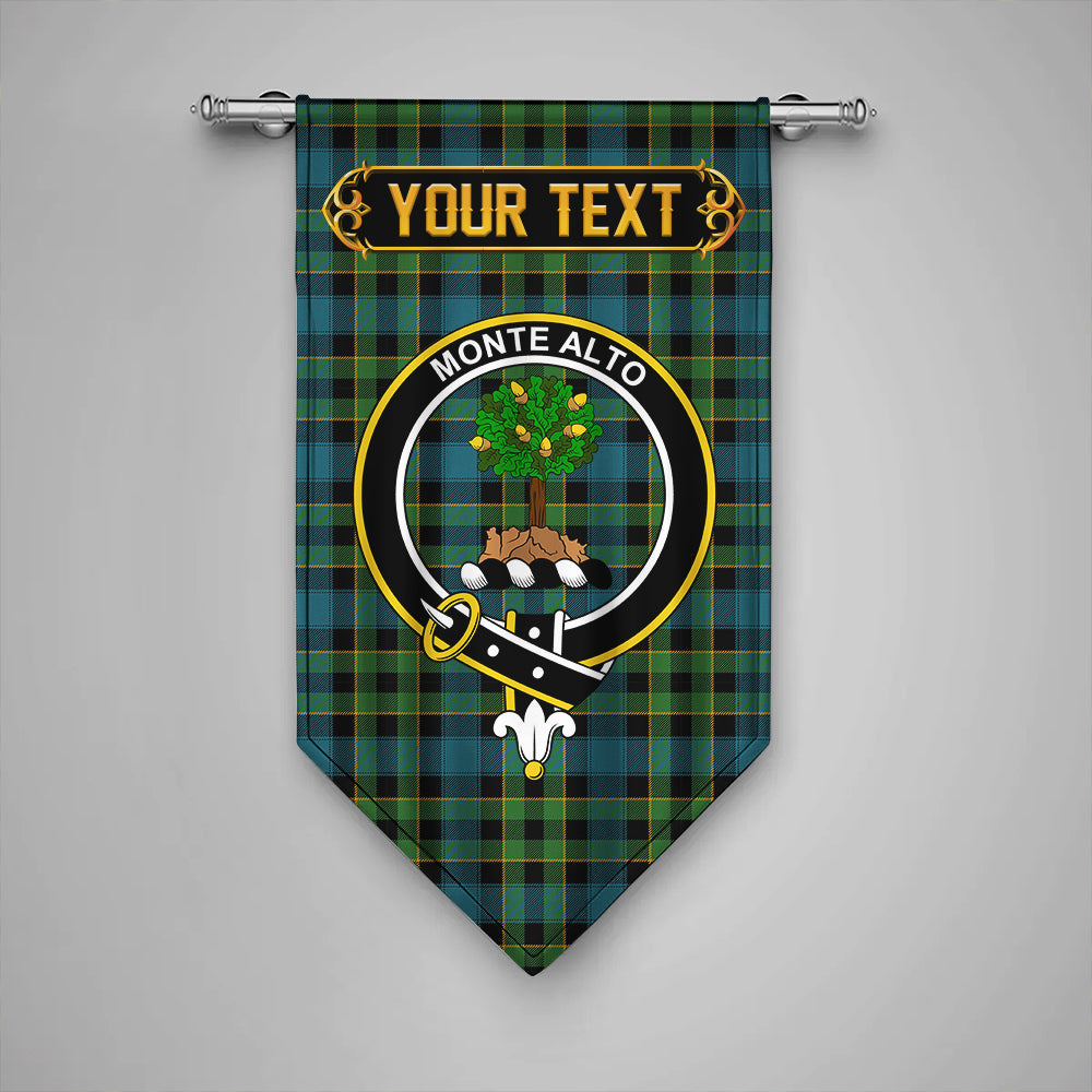 Mowat Ancient Clan Badge Tartan Gonfalon Personalize | Celticprime.com ...