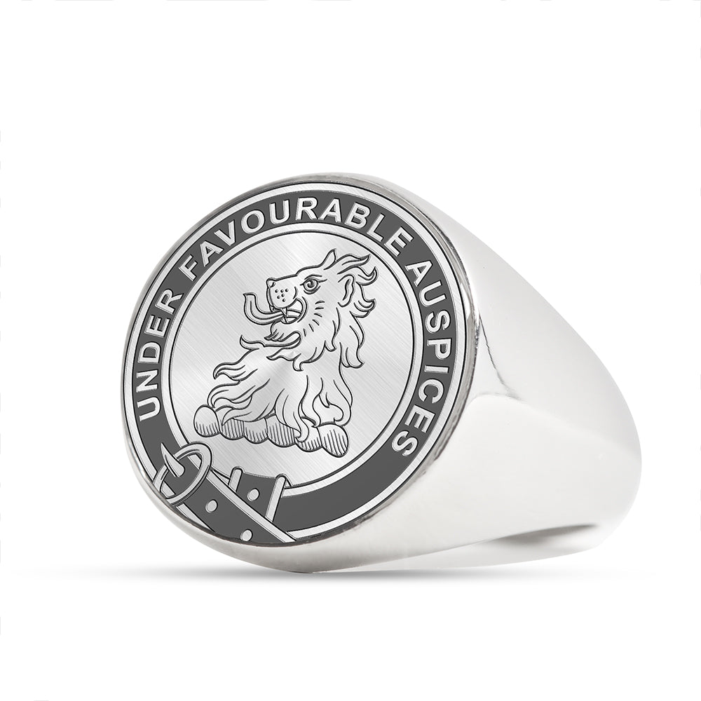 Murdoch Clan Badge Engraved Signet Ring | Celticprime.com – celticprime