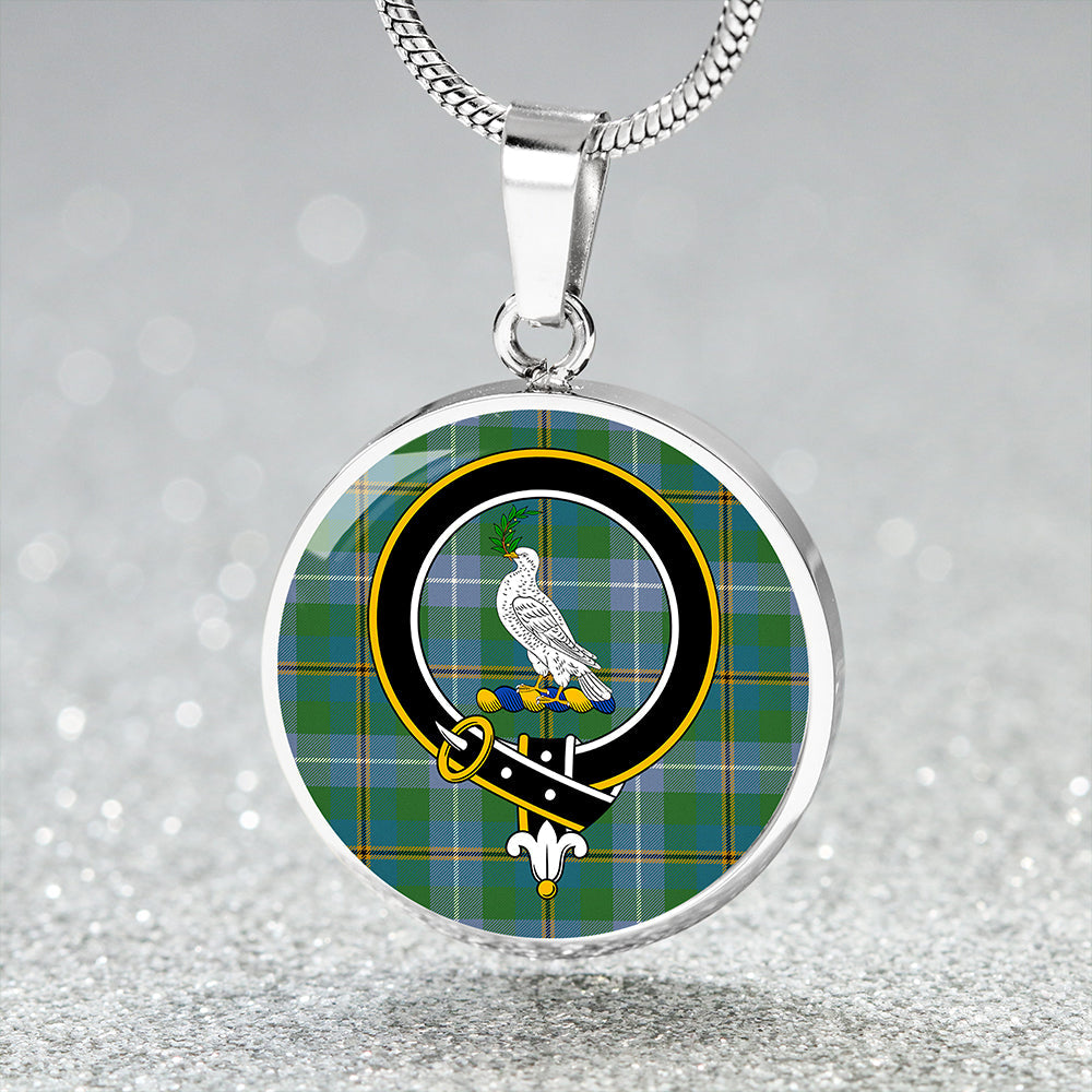 Porteous Ancient Clan Badge Tartan Classic Circle Necklace ...