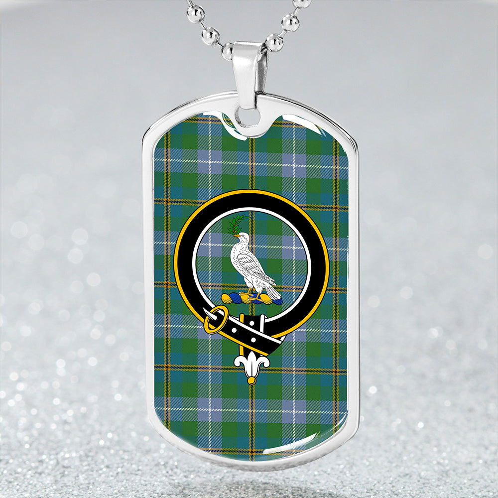 Porteous Ancient Clan Badge Classic Tartan Dog Tag Necklace ...