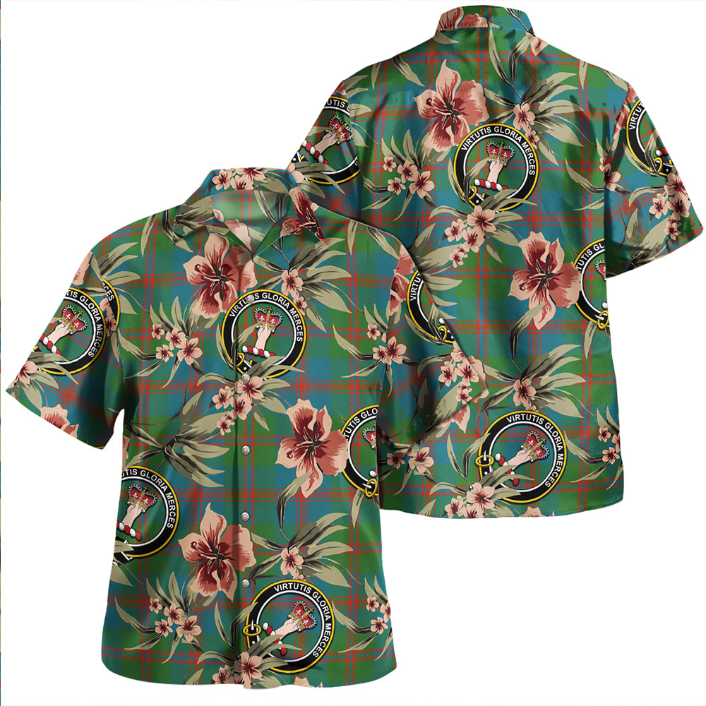 Robertson of Struan Ancient Clan Badge Tartan Aloha Hawaiian Shirt ...