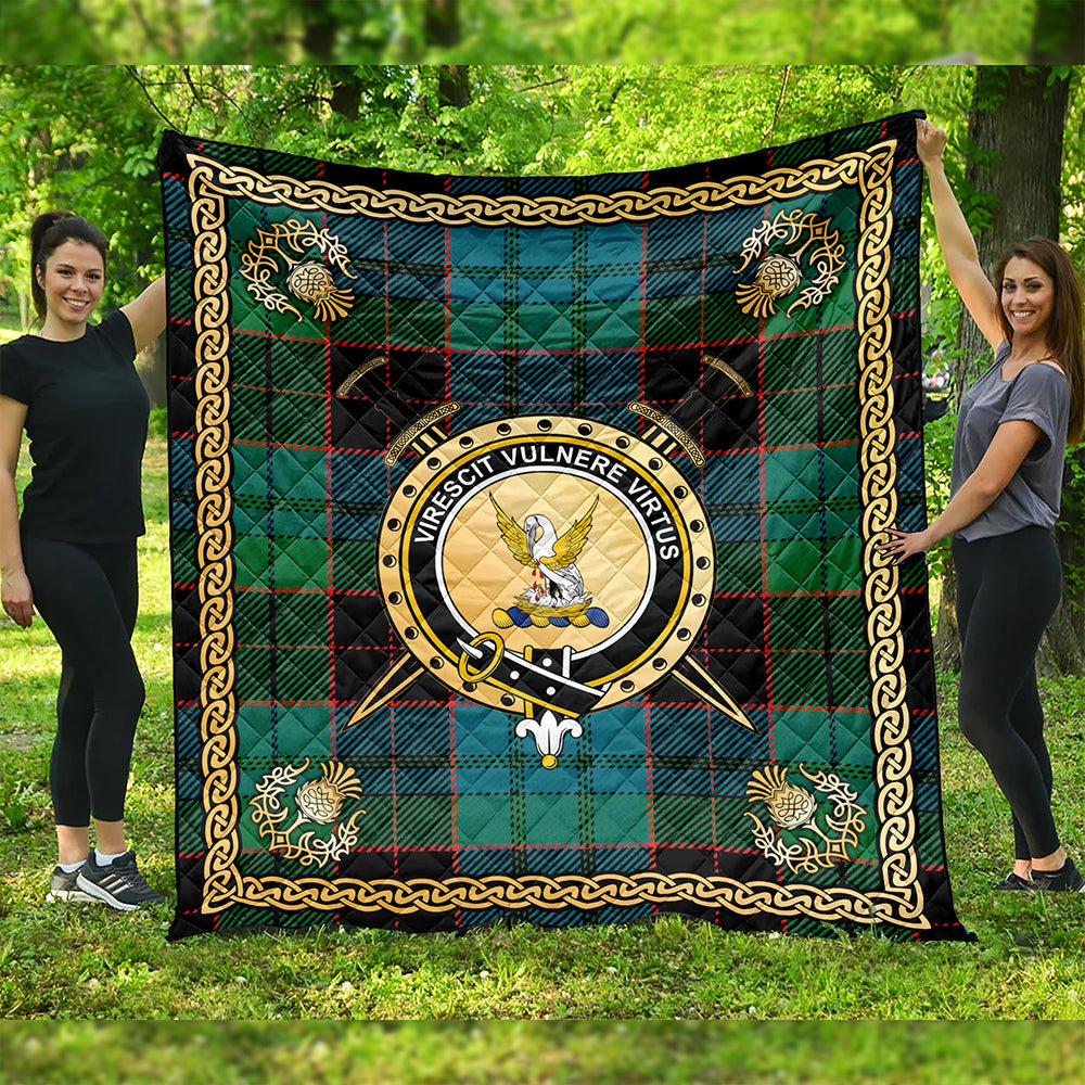 Stewart Old Ancient Clan Badge Tartan Premium Quilt Celtic Shield ...