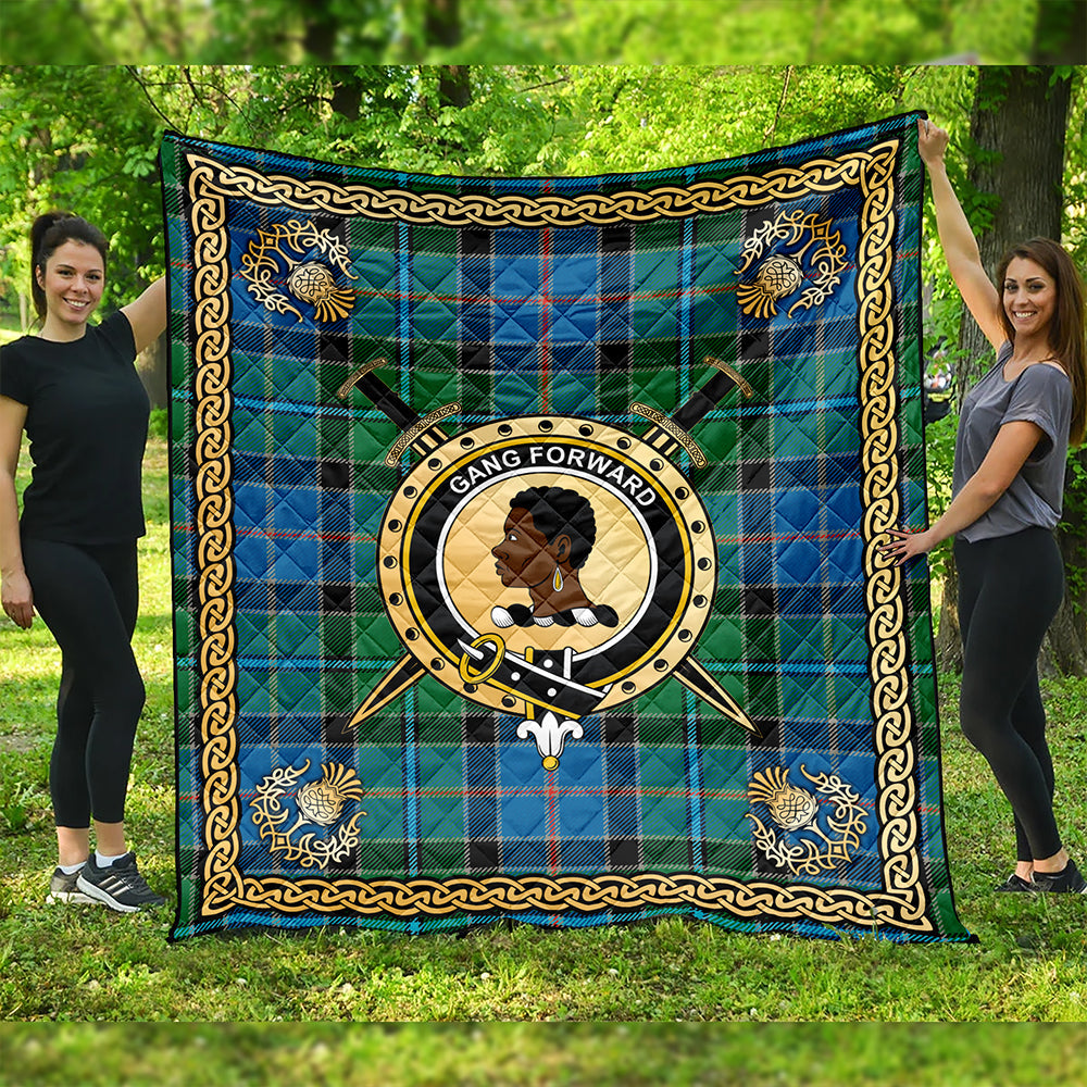 Stirling Ancient Clan Badge Tartan Premium Quilt Celtic Shield | Celticprime.com – celticprime