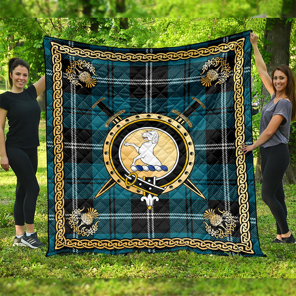 Swan Ancient Clan Badge Tartan Premium Quilt Celtic Shield ...