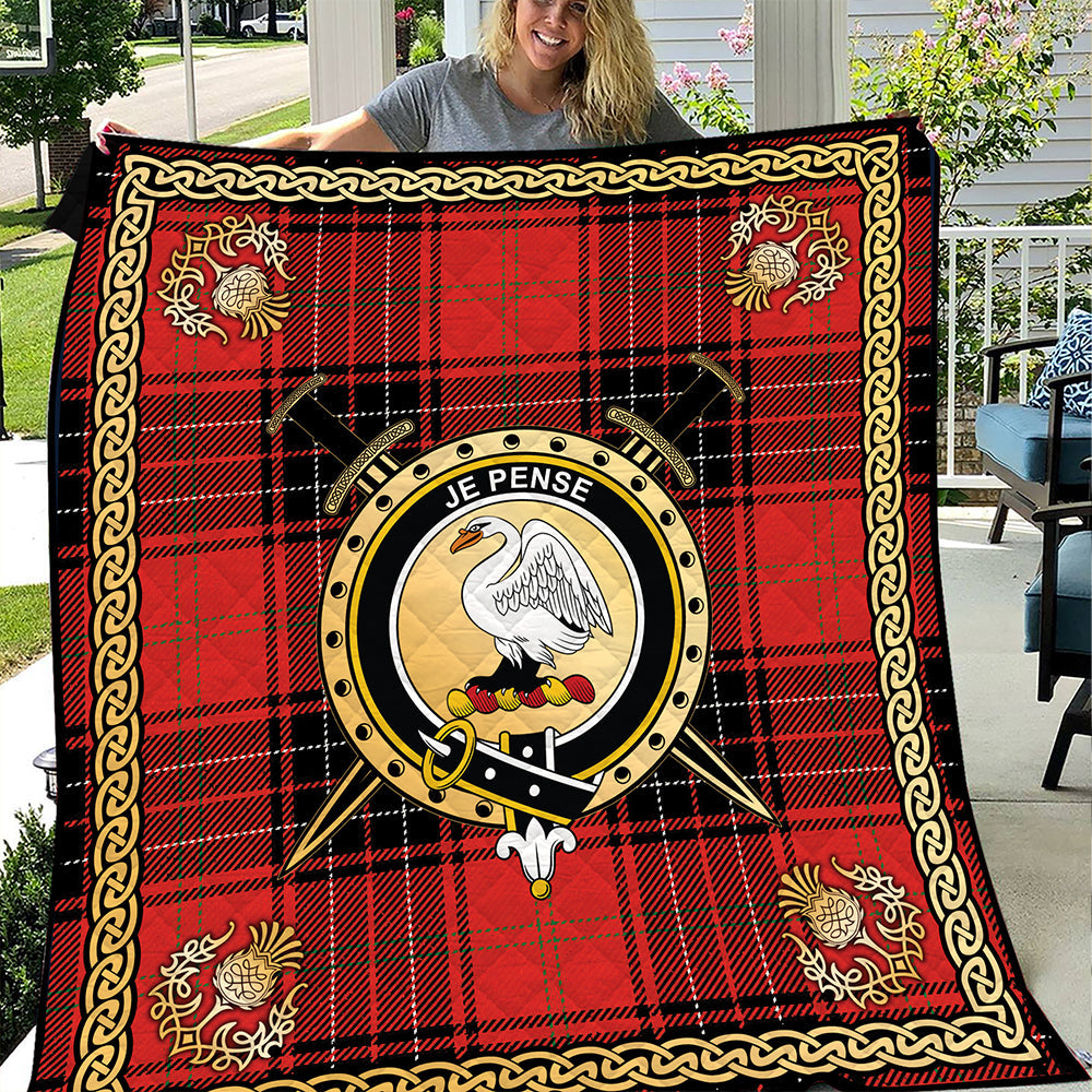 Wemyss Ancient Clan Badge Tartan Premium Quilt Celtic Shield | Celticprime.com – celticprime