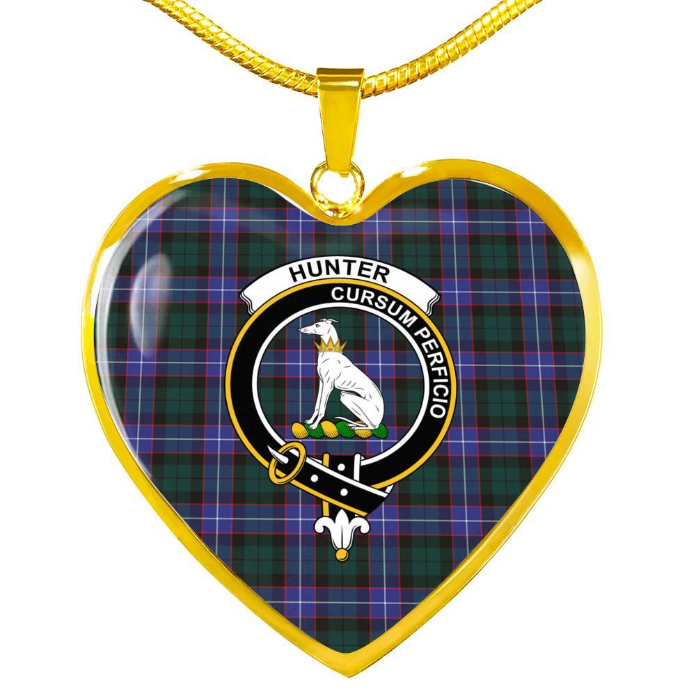 Hunter Clan Badge Classic Tartan Necklace | Celticprime.com – celticprime