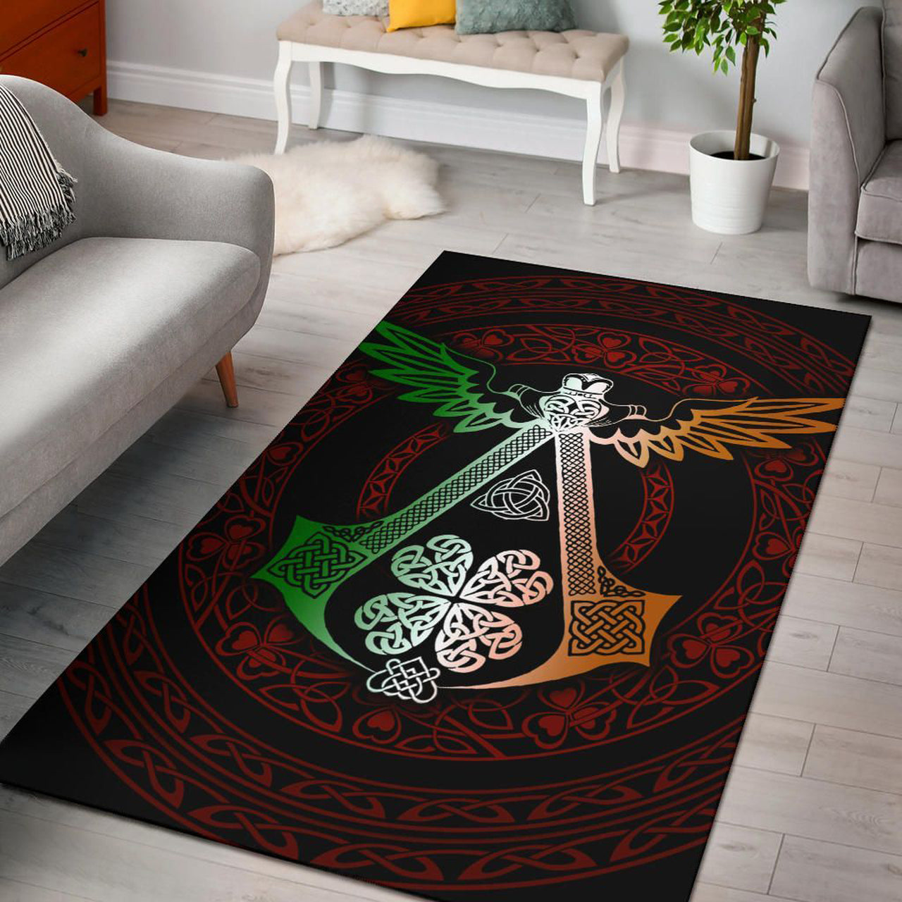 Celtic Area Rug Irish Celtic Symbols and Ornaments | Celticprime.com ...