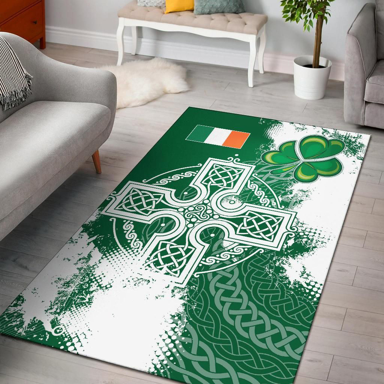 Ireland Celtic Area Rug Irish Celtic Cross | Celticprime.com – celticprime