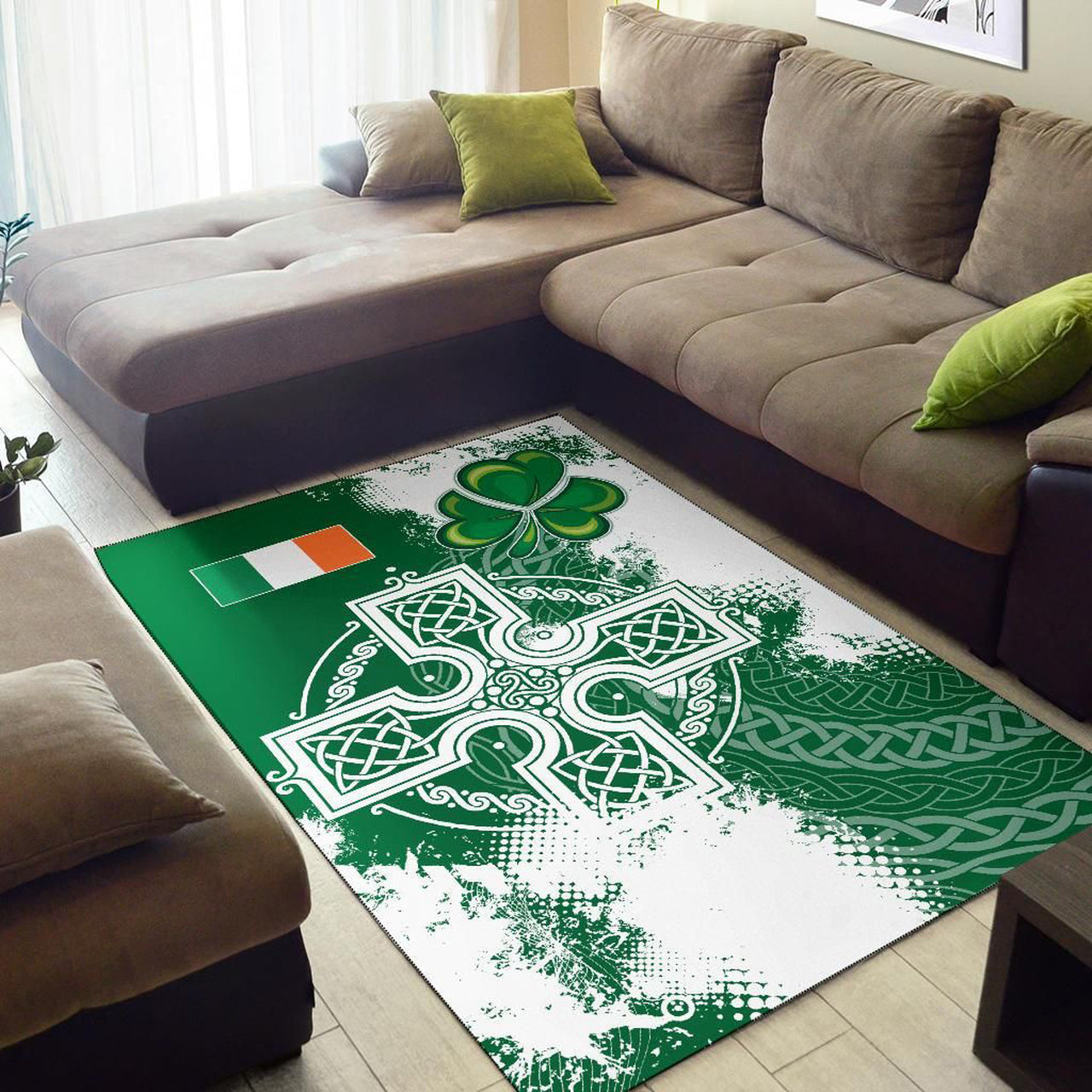 Ireland Celtic Area Rug Irish Celtic Cross | Celticprime.com – celticprime