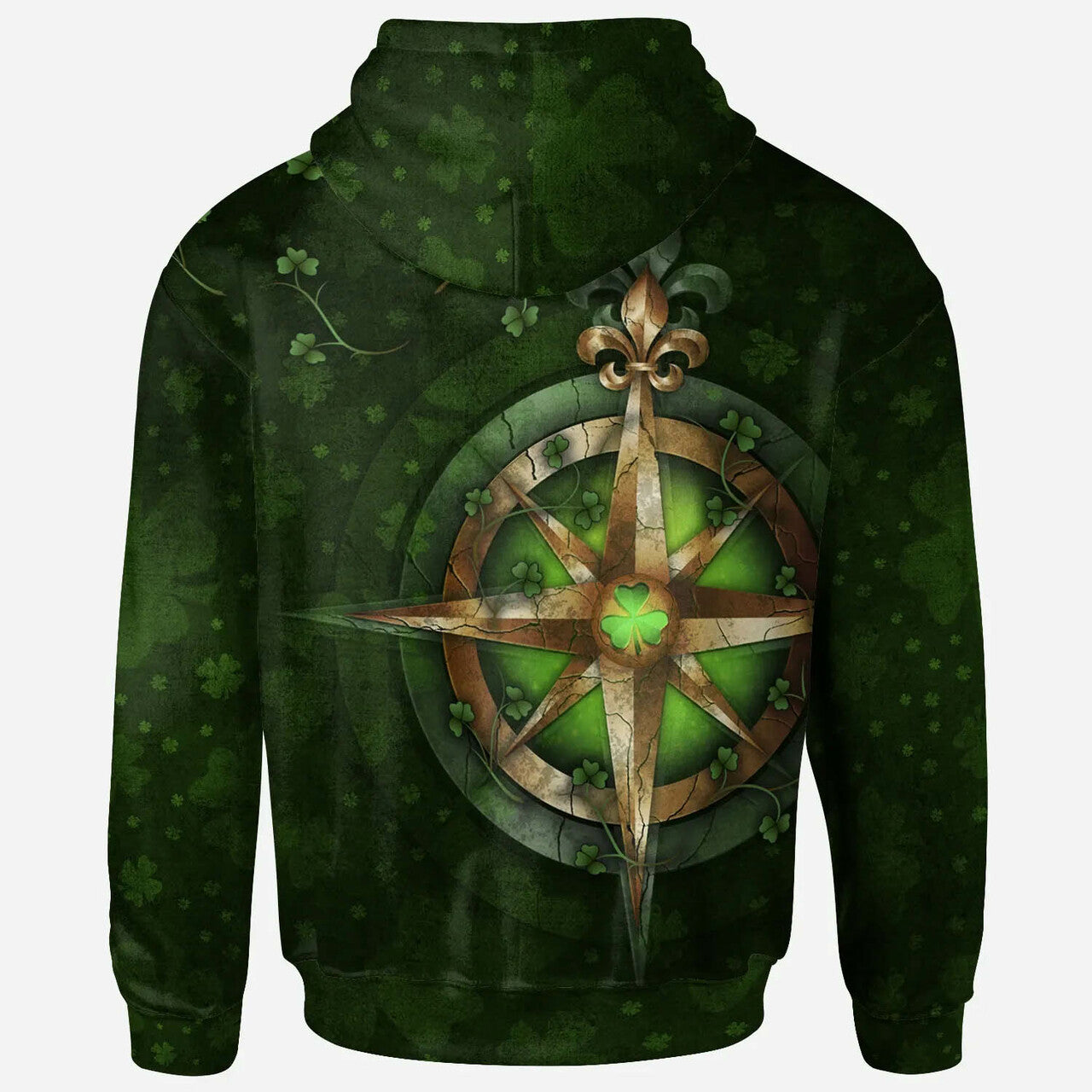 Ireland Hoodie - Celtic Irish Compass & Shamrock | Celticprime.com ...