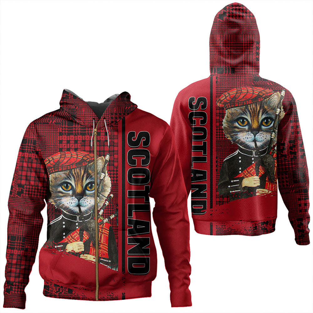 Scotland Cat Bagpipes Zip Hoodie | Celticprime.com – celticprime