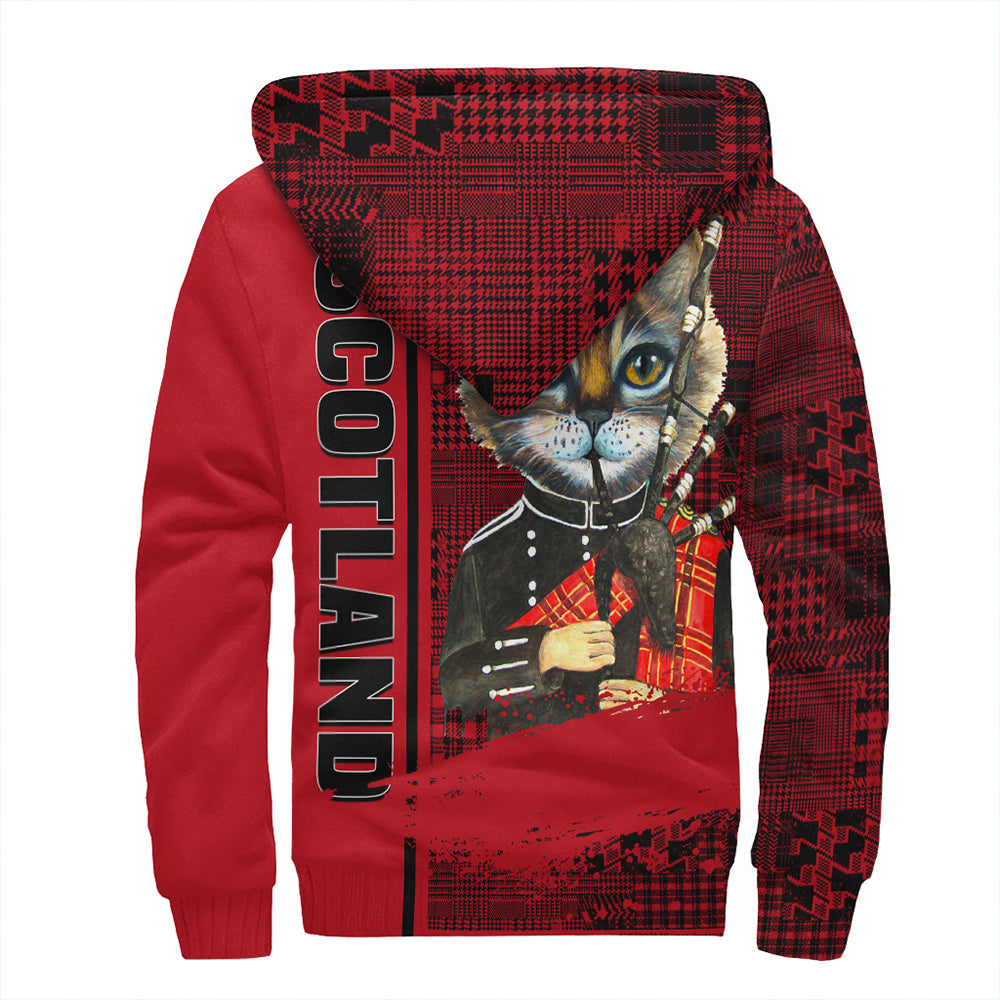 Scotland Cat Bagpipes Sherpa Hoodie | Celticprime.com – celticprime
