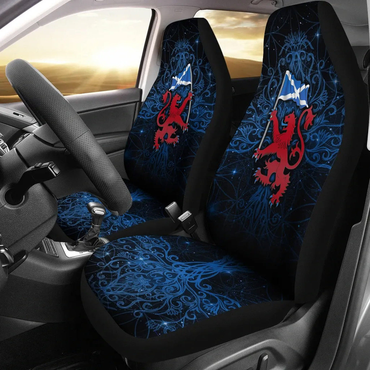 Scotland Celtic Car Seat Covers Lion Rampant With Scotland Flag ...